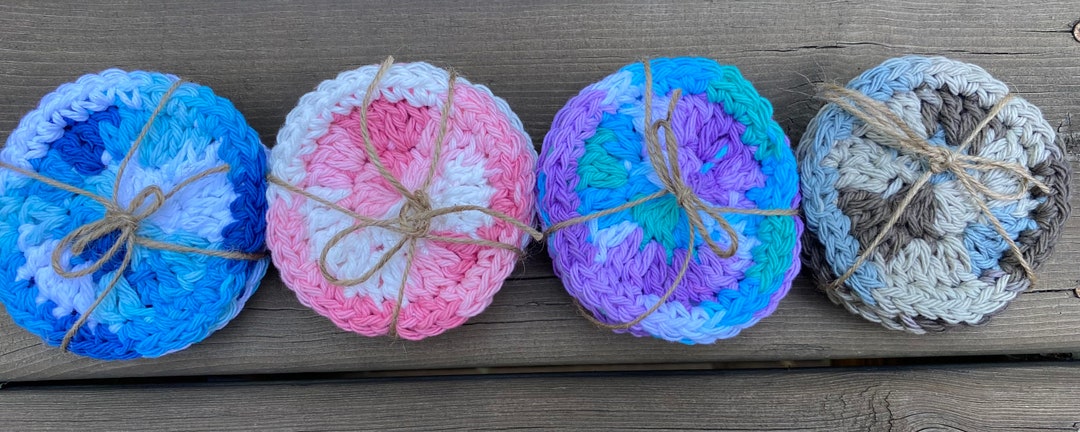 Eco-friendly Handmade Reusable Face Scrubbies 4-pack, Face Scrubby ...