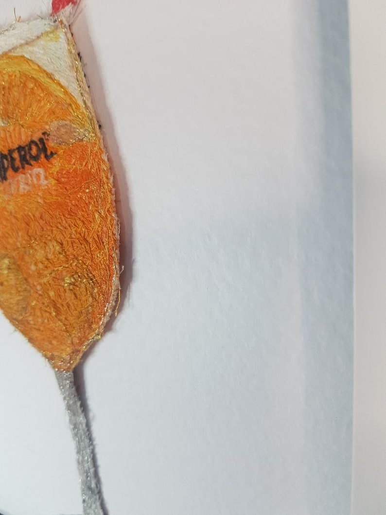 Aperol Spritz Cocktail free Motion Machine Embroidery - Etsy