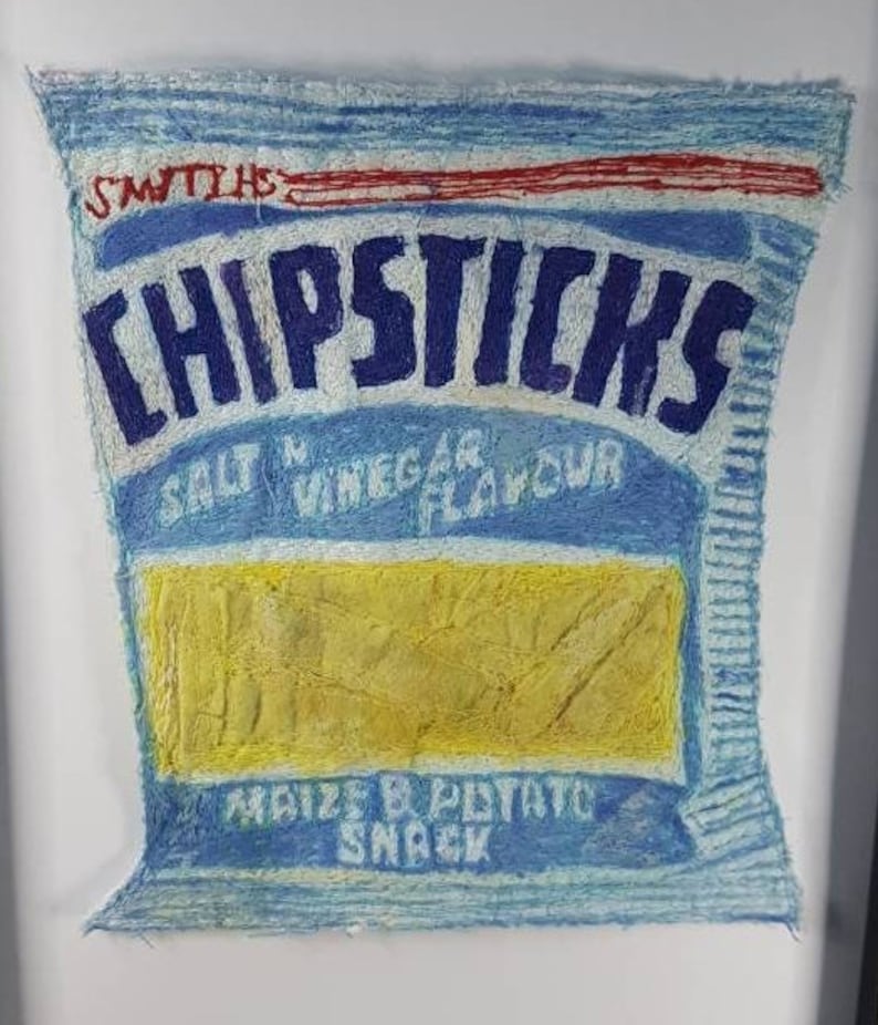 Smith's Chipsticks Salt & Vinegar Crisps Illustration - Food Embroidery ...