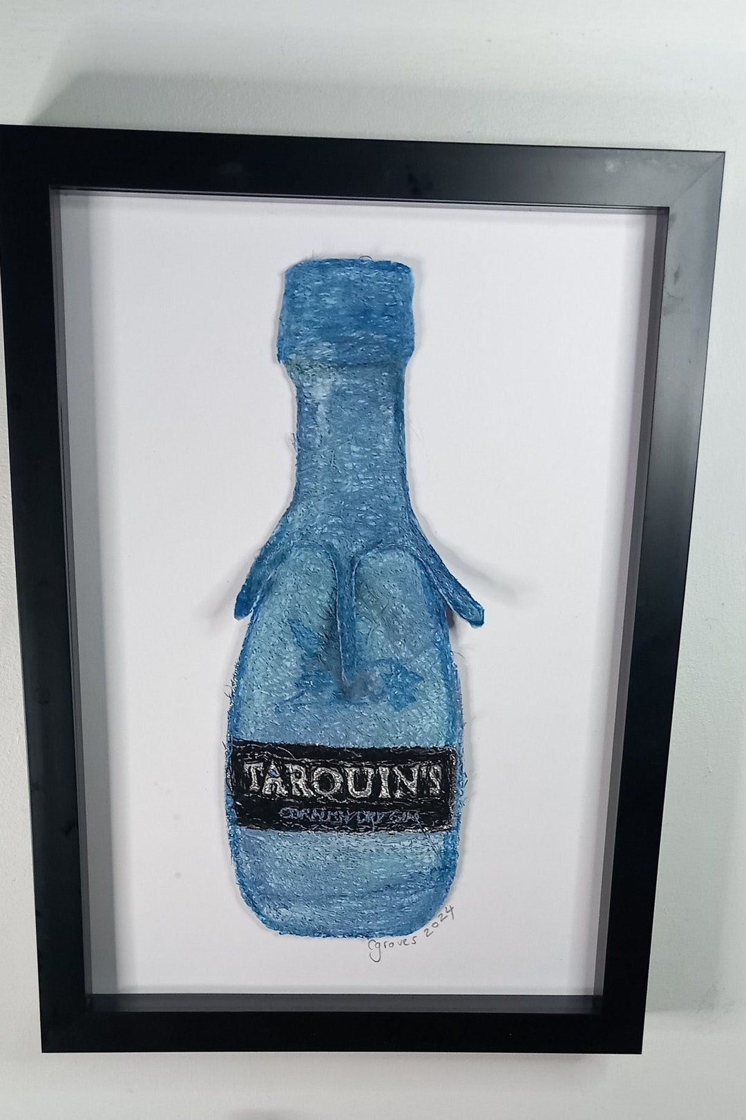 Tarquin's Cornish Gin Free Motion Machine Embroidery Wall Art Gin ...