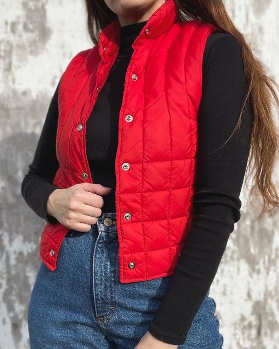 Vintage 70’s Red Puffer Vest - Gem