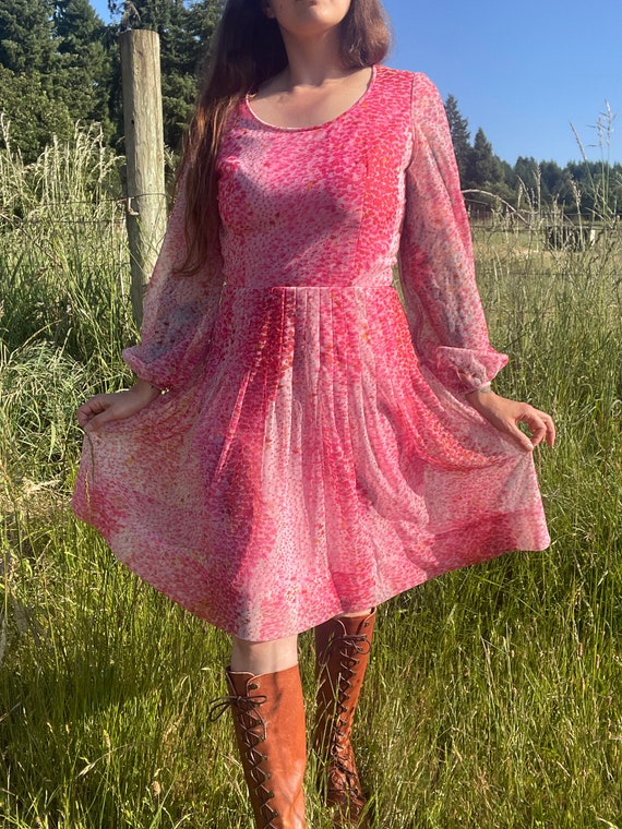 vintage 1960s dress pink - Gem