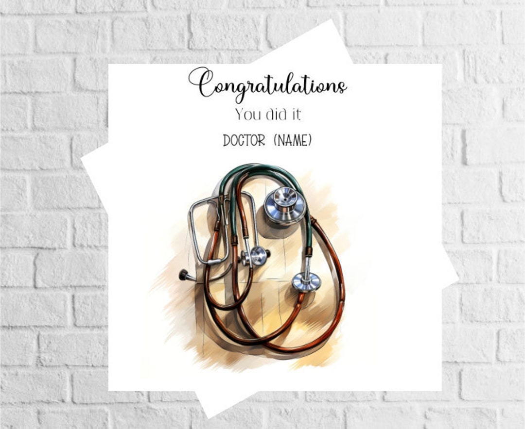 Personalised Congratulations Doctor Card, Qualified Doctor Card, Doctor Graduate, Graduation ...