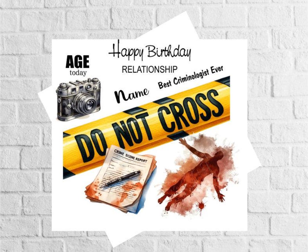 Personalised Birthday Card for a Criminologist, Detective, Policeman ...