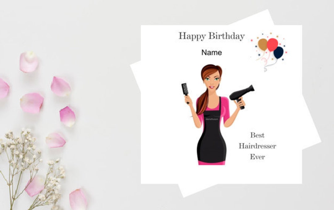 Personalised Birthday Card for a Hairdresser - Etsy