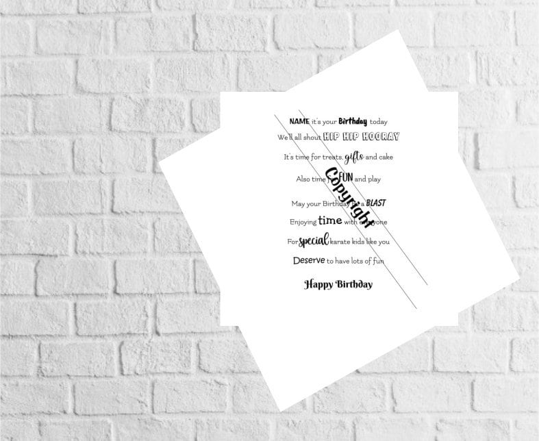 Personalised Birthday Card for a Karate Kid Any Age, 5,6,7,8,9,10 - Etsy