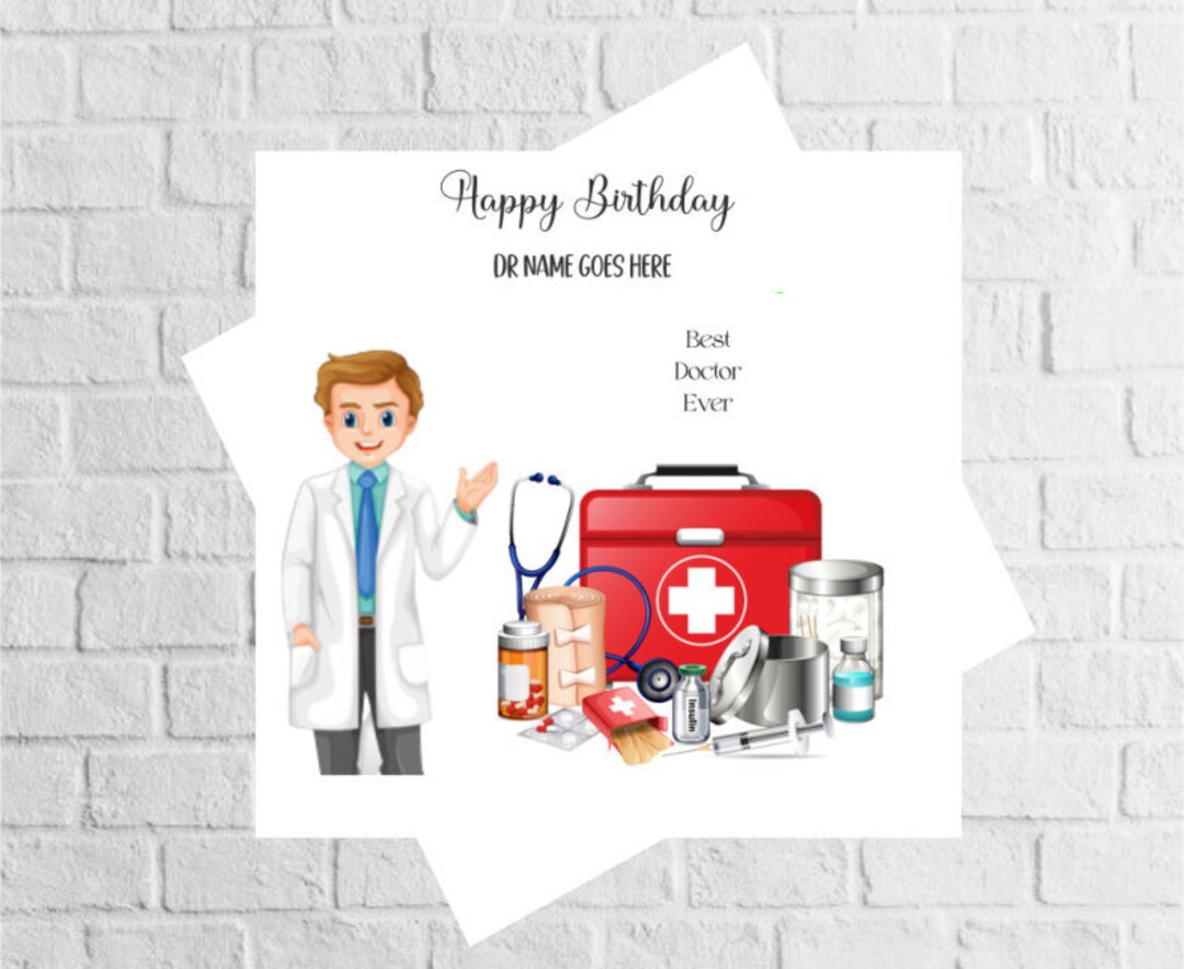 Personalised Birthday Card for a Doctor, Surgeon, Anaesthetist ...