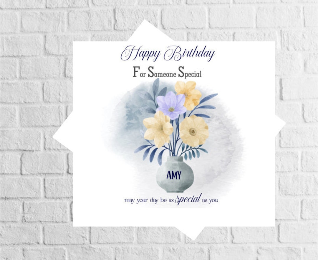 Someone Special Birthday Card, Someone Special Card, Special Greeting ...
