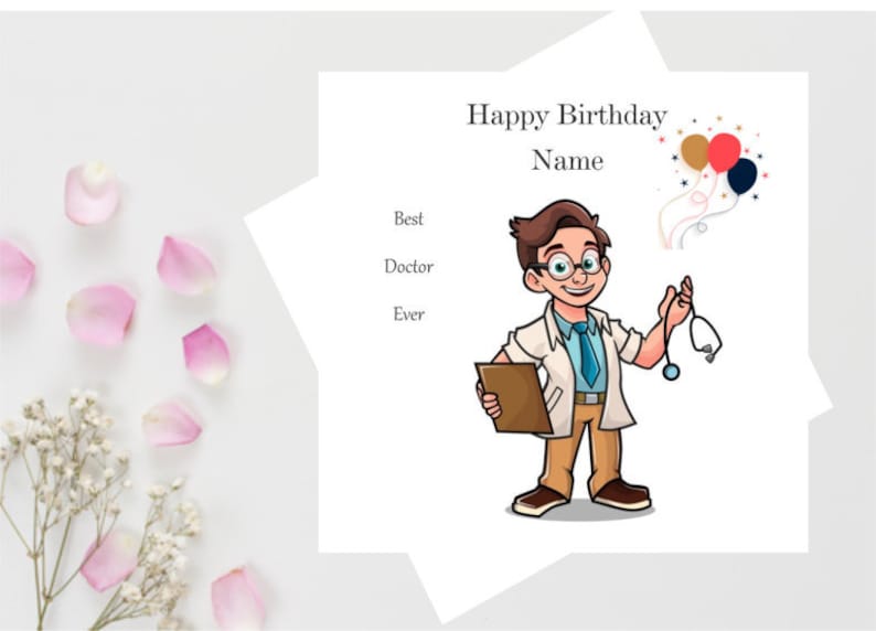 Personalised Birthday Card for an Doctor Happy Birthday - Etsy