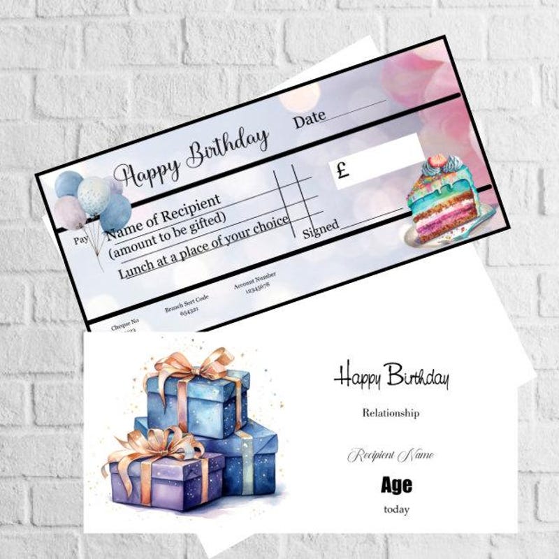Pretend Cheque - Etsy UK