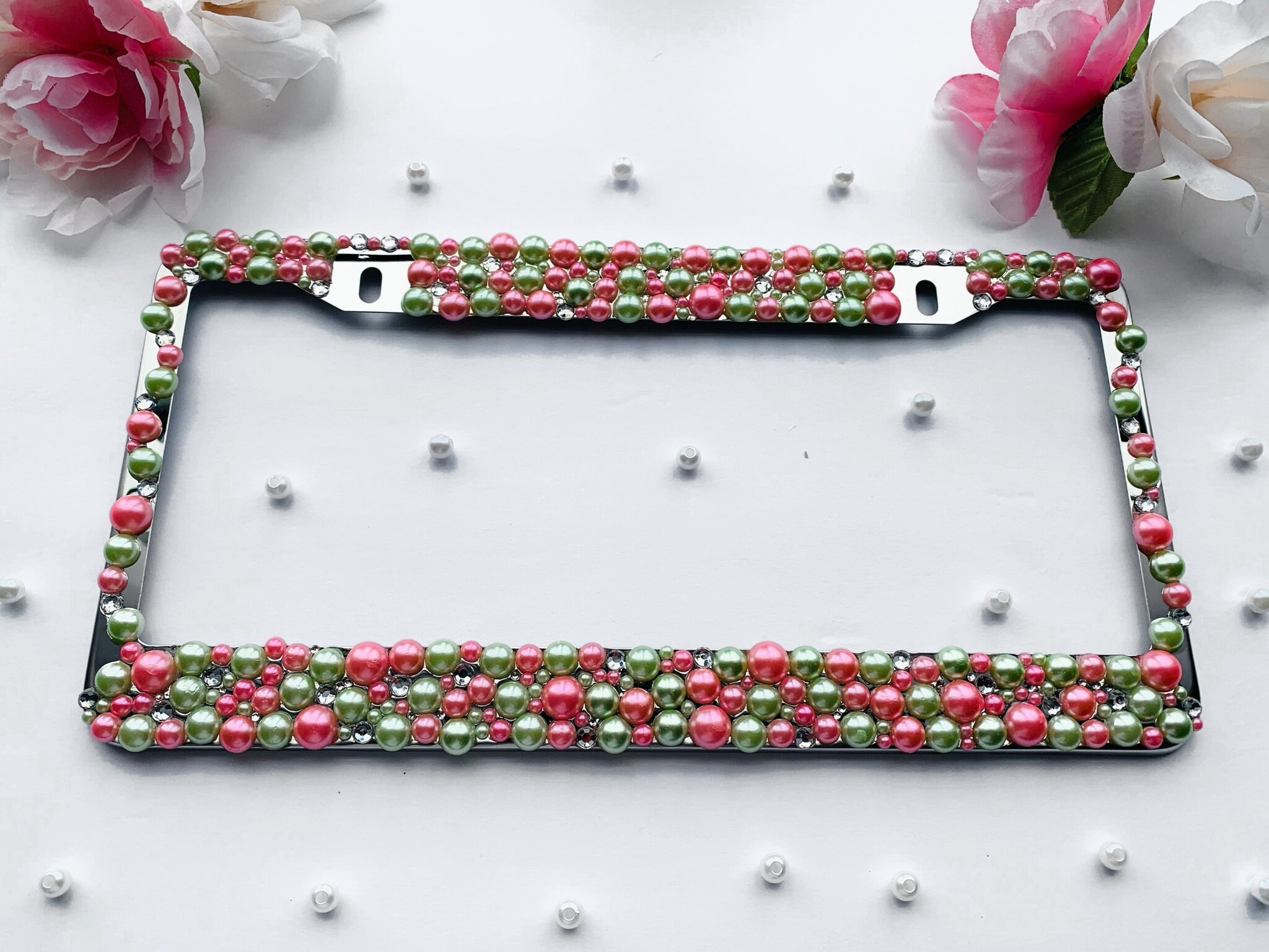 DIY Pearl License Plate Kit With Rhinestones Bling New Car - Etsy