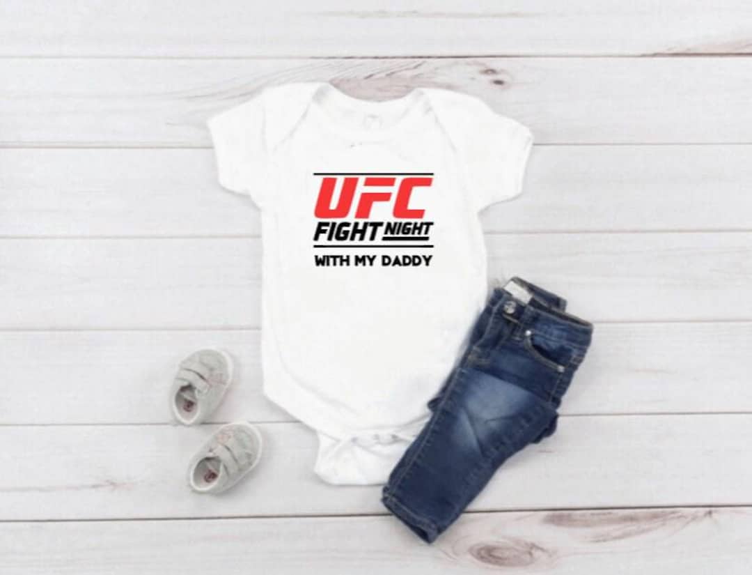 MMA BJJ Muay Thai TKD Boxing Fight Night Onesie Bodysuit, Baby Shower ...