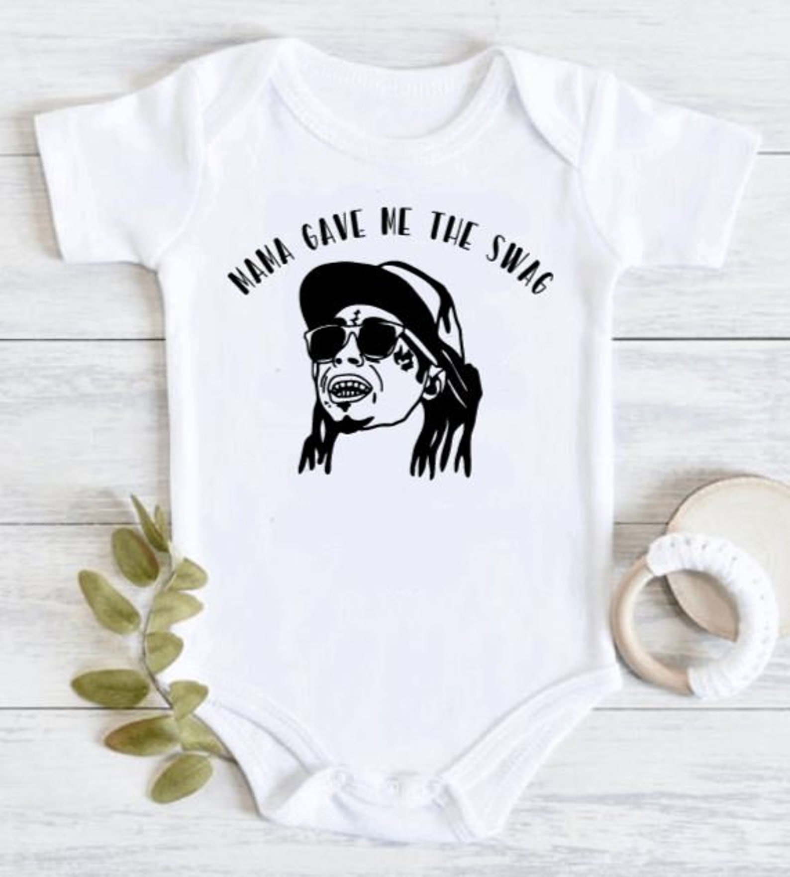 Stuntin' Like My Daddy Hip Hop Rapper Onesie Bodysuit, Baby Shower Gift ...