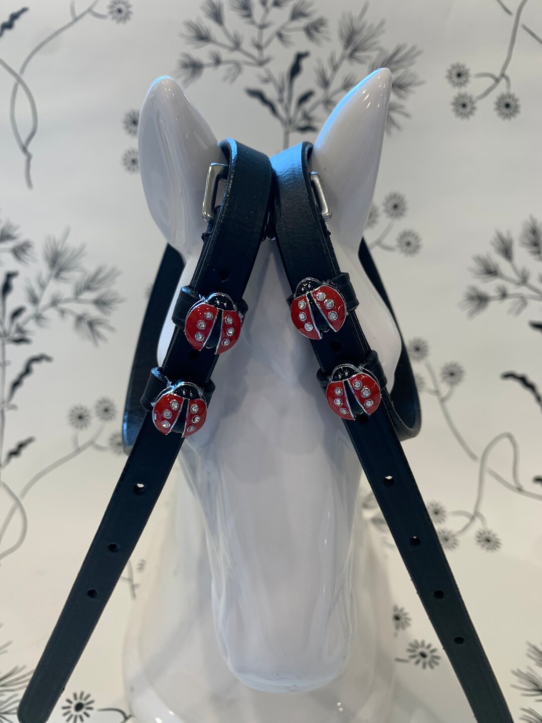 Black English Leather Lady-bug Spur Straps - Etsy