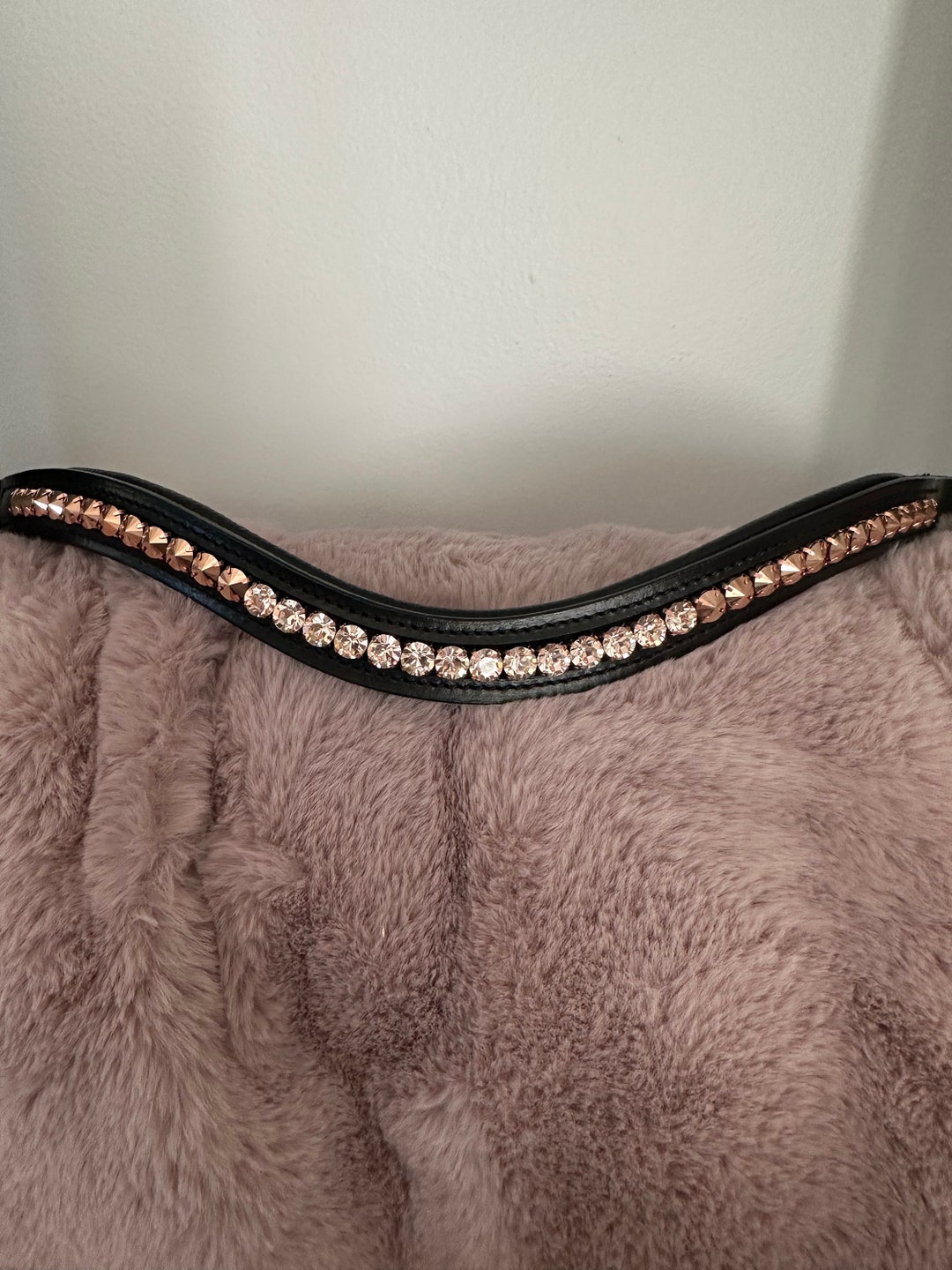 Rose Gold Fade/ombre Crystal Leather Browband - Etsy