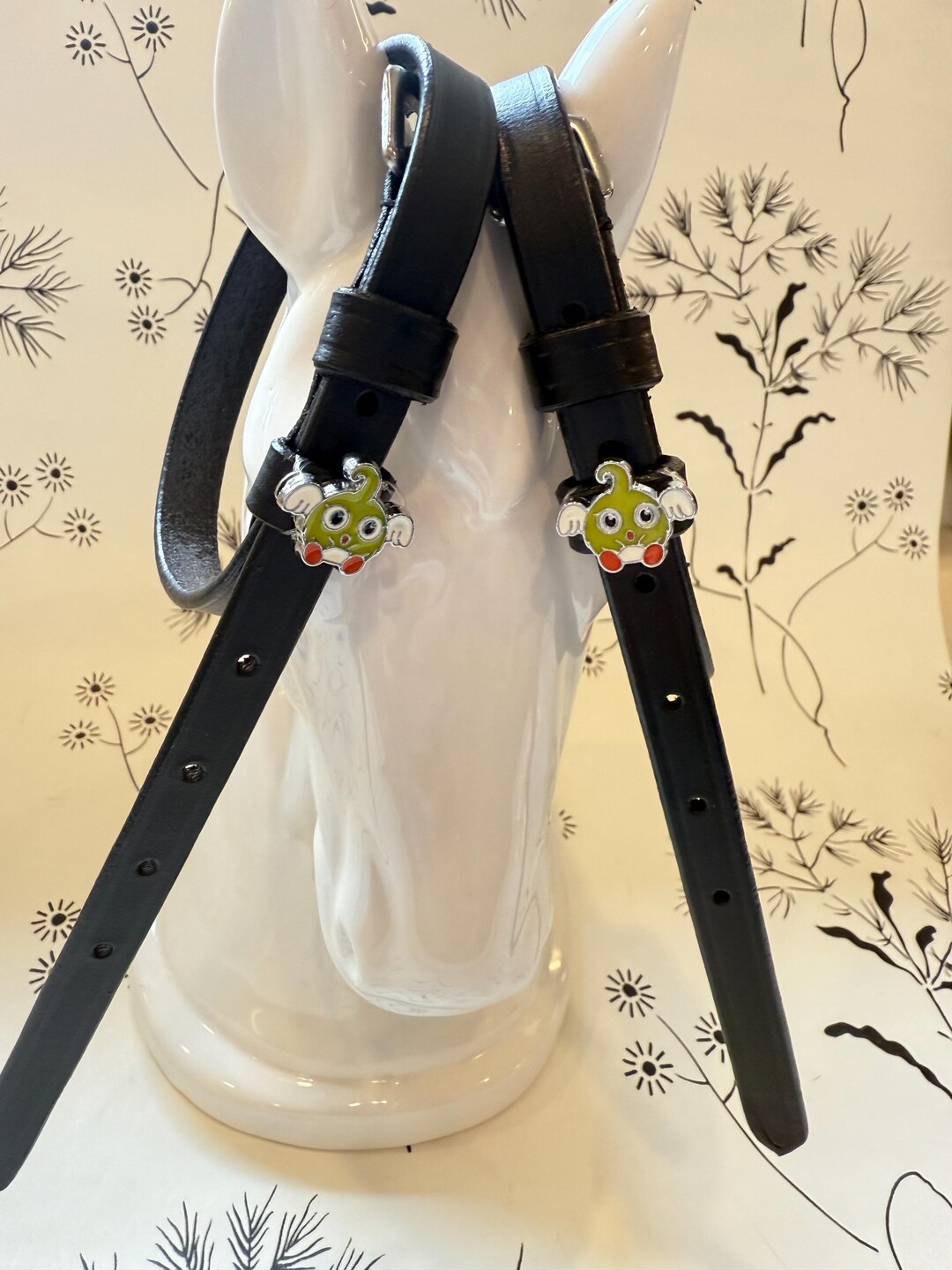 Black English Spur Straps With Cartoon Character - Etsy