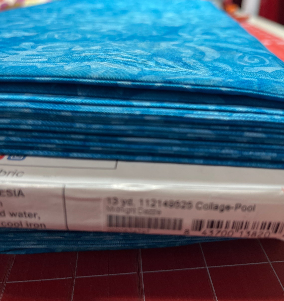 Batik Collage in Pool Color by Island Batiks. Turquoise Blue - Etsy