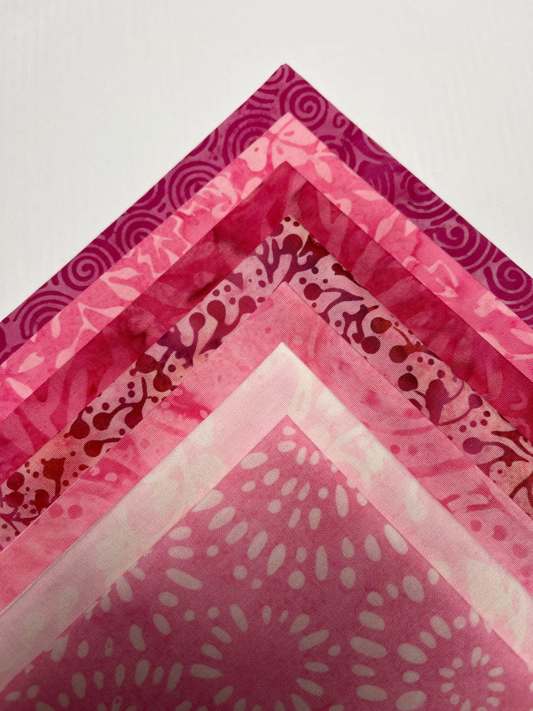 Batik Pink Fat Quarters Pretty in Pink Bali Batik Bundle of 7 Fat ...