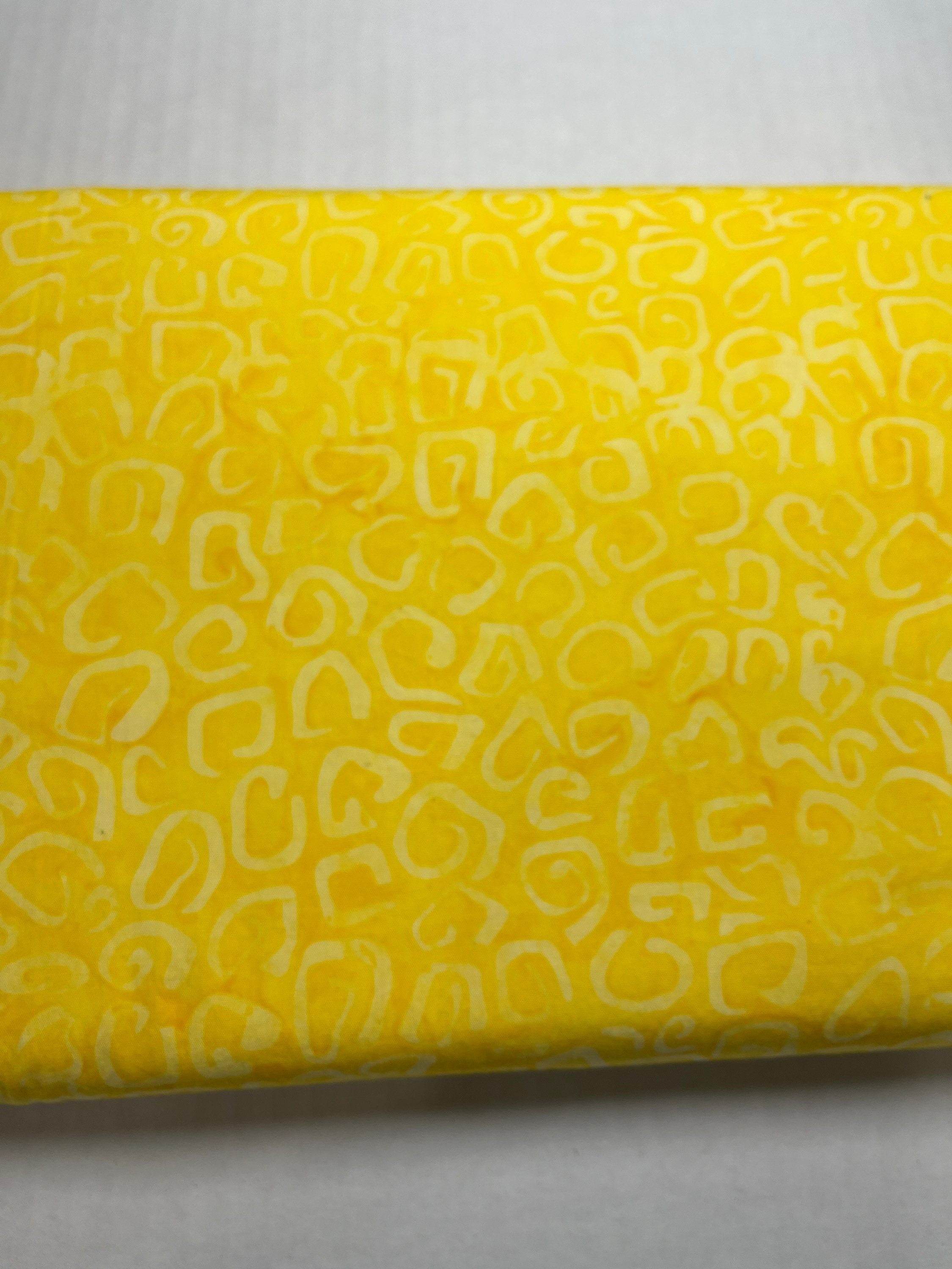 Batik Lemon Yellow Lynx Fabric by Anthology Batiks. BTY or BTHY - Etsy