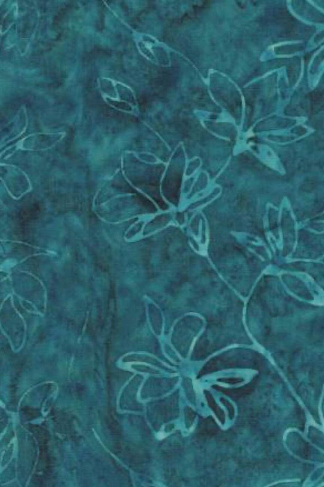 Batik Teal Lotus Anthology Baliscapes 2689Q-X BTY or BTHY - Etsy