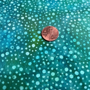 Batik Teal Dots Island Batiks Grove Collection. BTY or BTHY - Etsy