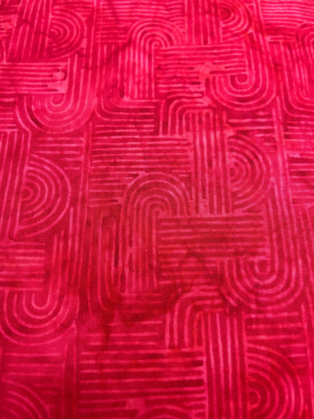 Batik Red Anthology Zen Garden in Passion Color. BTY or BTHY - Etsy