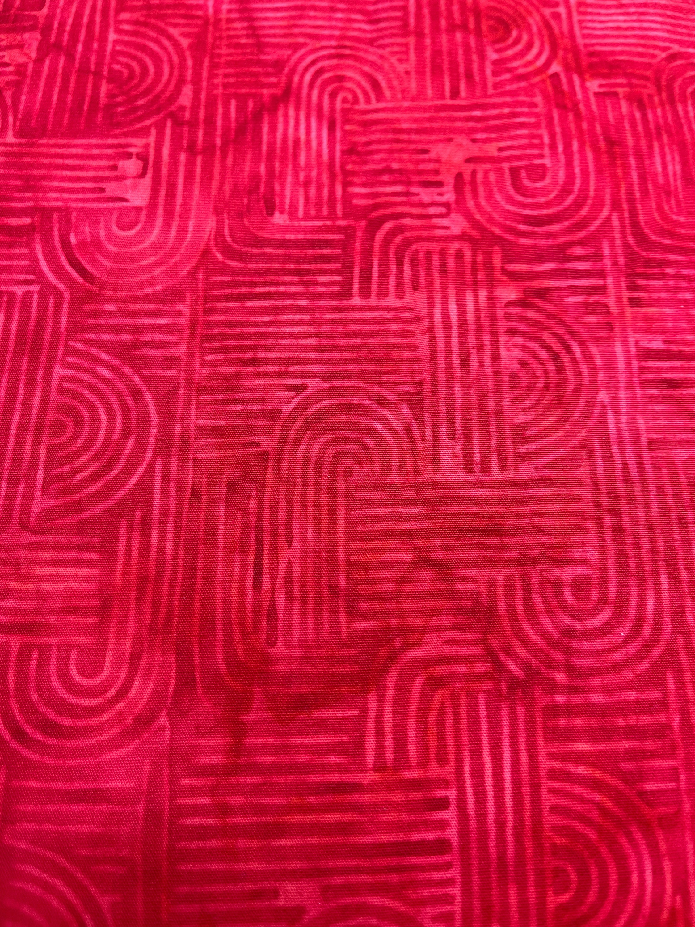 Batik Red Anthology Zen Garden in Passion Color. BTY or BTHY - Etsy