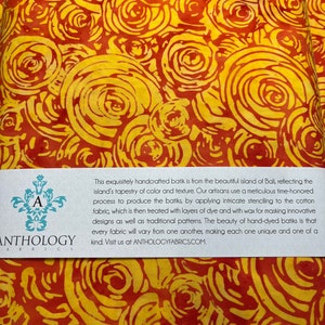 Batik Circular Roses Baliscapes Tigerlily Sunburst Floral by Anthology ...