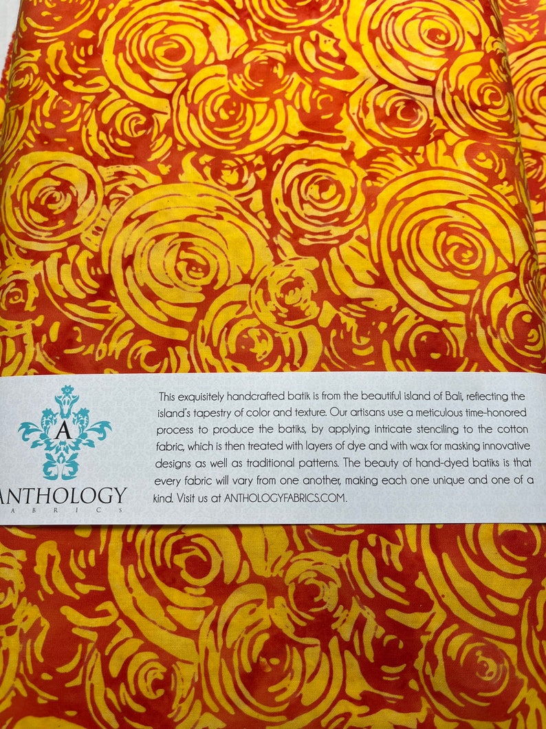 Batik Circular Roses Baliscapes Tigerlily Sunburst Floral by - Etsy