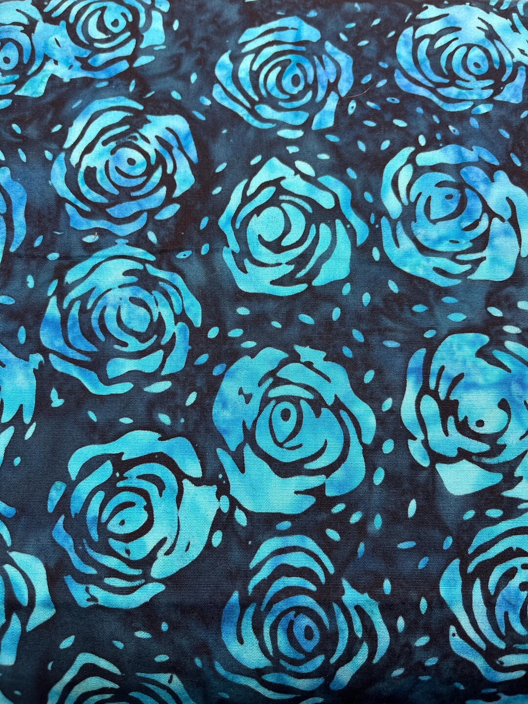 Batik Blue Roses Anthology Mermaid 446Q-2 BTY or BTHY. Continuous ...