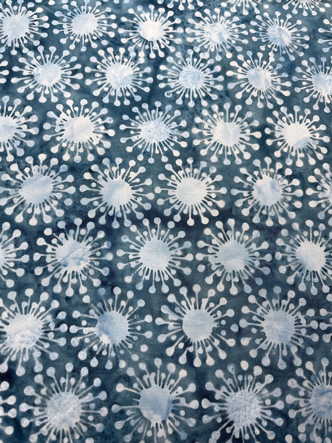 Batik Circle Dots Blue Denim Island Batiks Cotton Batik Fabric. BTY or ...