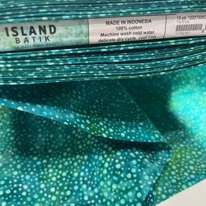 Batik Teal Dots Island Batiks Grove Collection. BTY or BTHY - Etsy