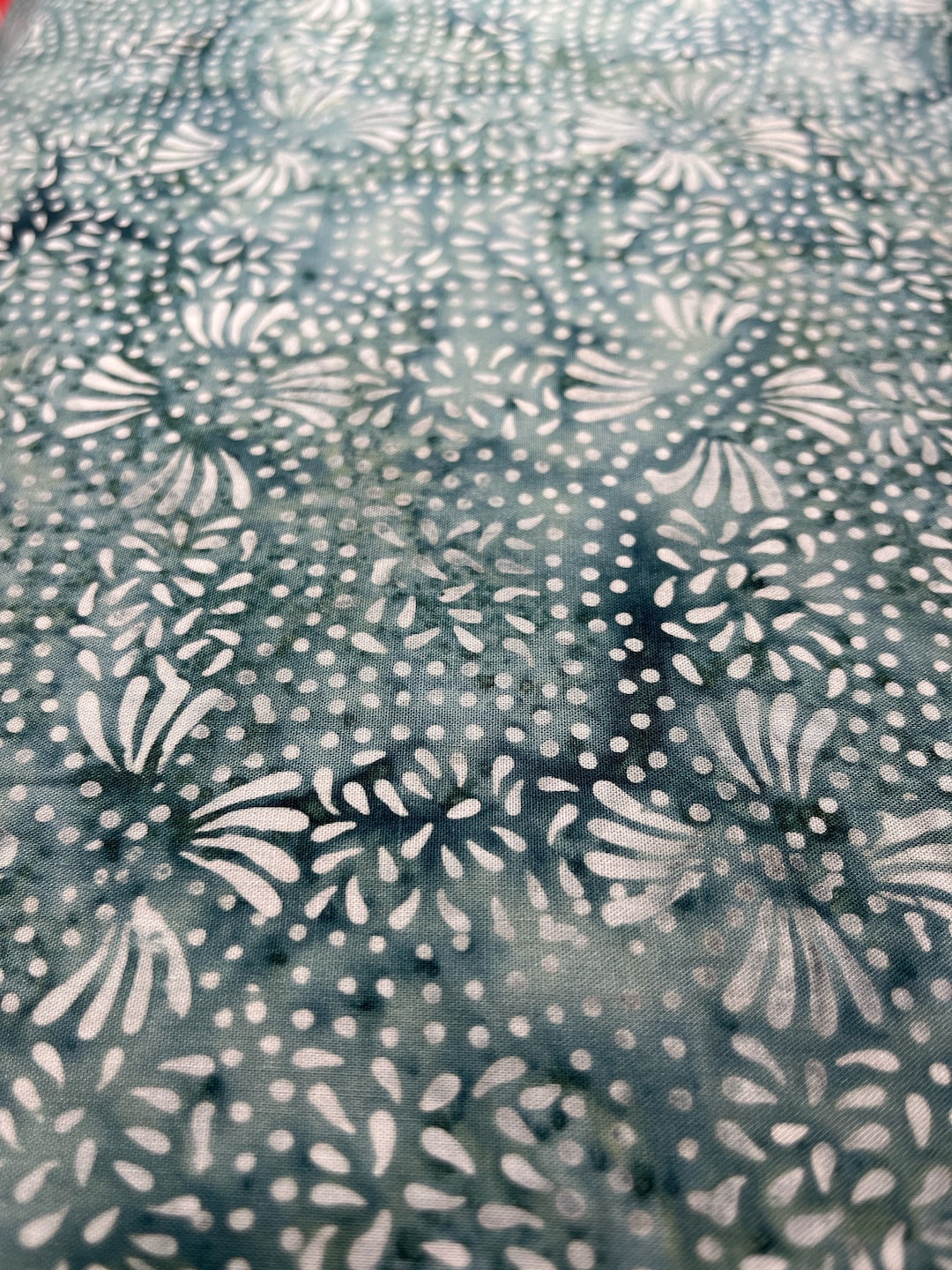 Batik Light Teal Hoffman W2567H-410 Big Floral H-sr-earl Grey. Light ...