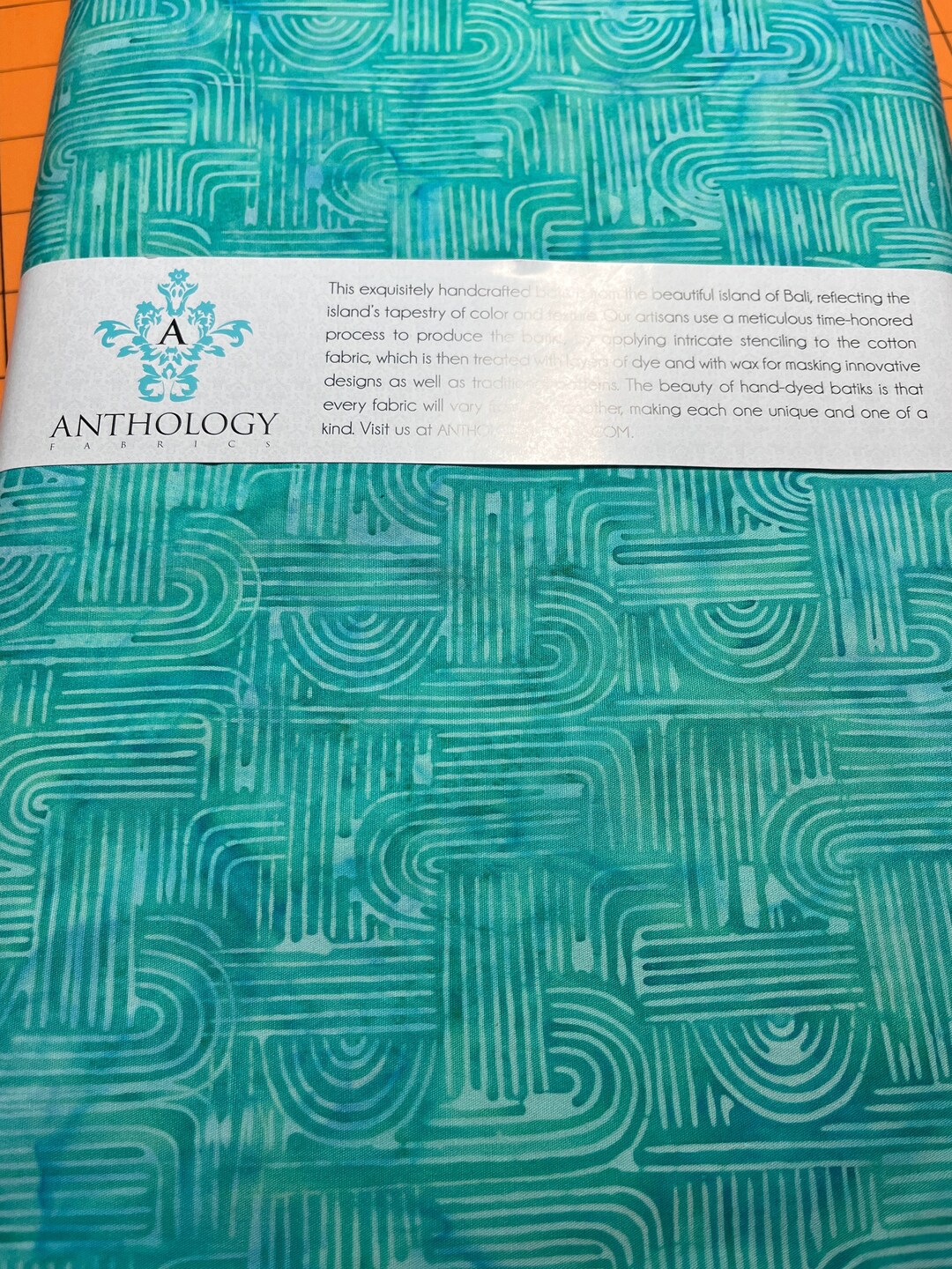 Batik Aqua Turquoise Anthology Zen Garden in Serenity Color. BTY or ...