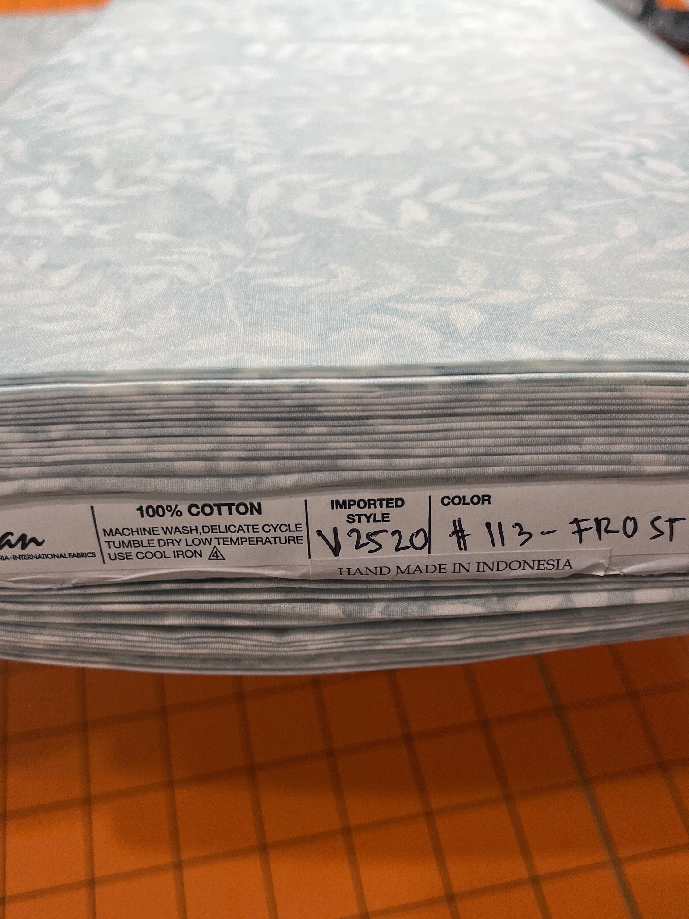 Batik Frost Light Gray Green Hoffman Fabrics V2520 113 Frost BTY or ...