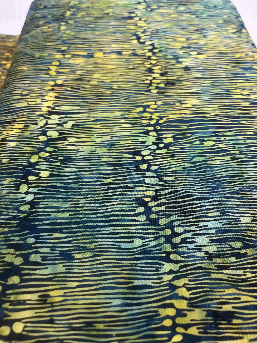 Batik Riverwalk Horizonal Lines in Navy and Green BTY or BTHY - Etsy