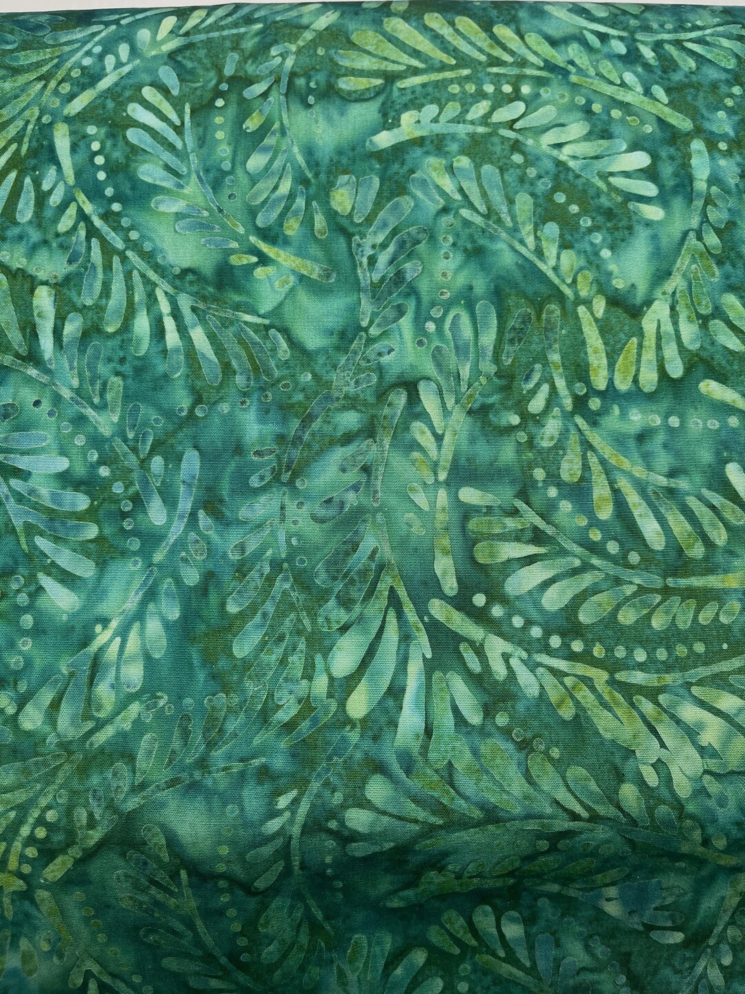 Batik Green Ferns by Wilmington Batiks 22277-774. BTY or BTHY - Etsy