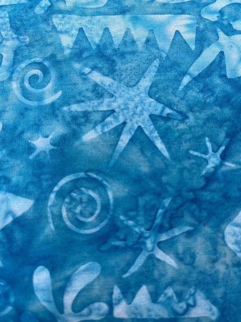 Batik Collage in Pool Color by Island Batiks. Turquoise Blue - Etsy