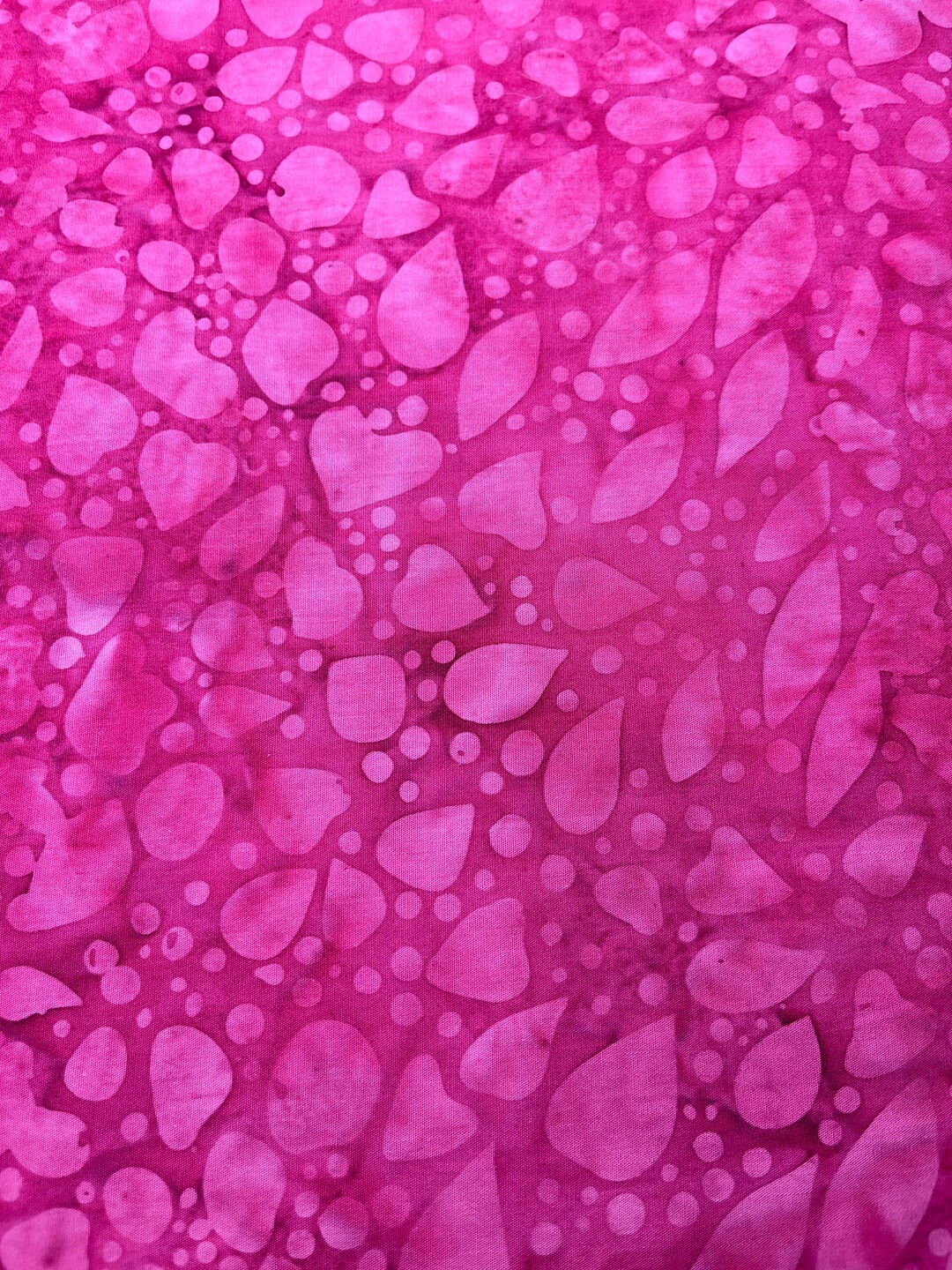 Batik Raspberry Pink Ivy Design by Island Batiks BTY or BTHY. - Etsy