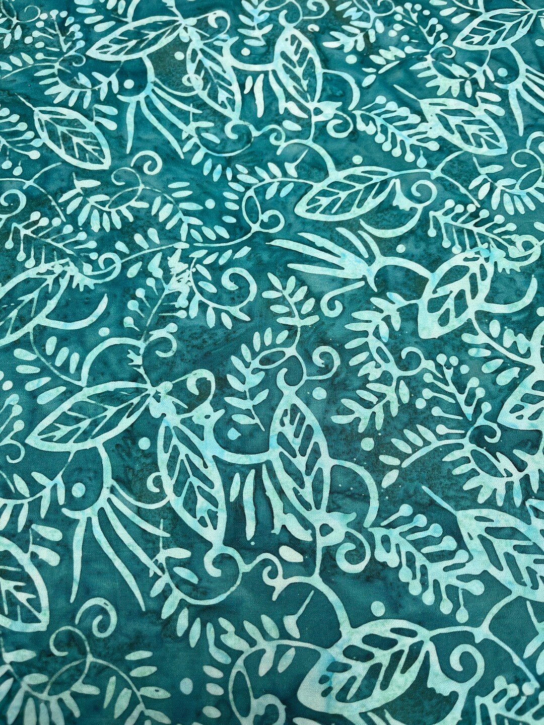 Batik Dark Teal Bali Palettes Rainforest Fabric. BTY or BTHY - Etsy
