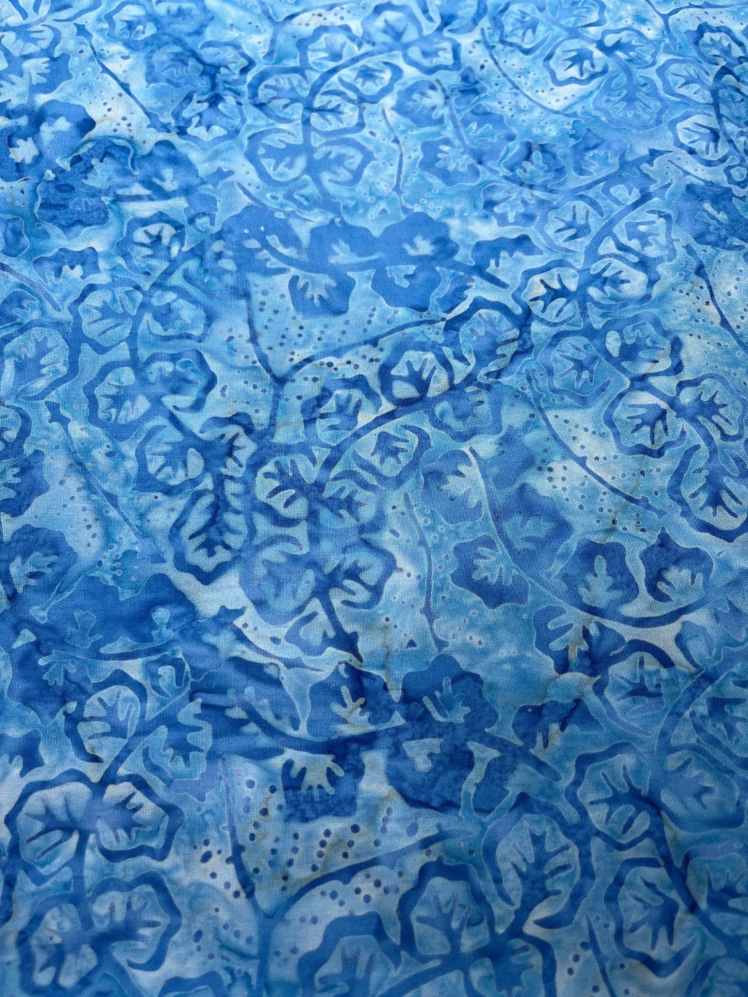 Batik Blue Vine Moody Blues Anthology Batiks. BTY or BTHY - Etsy