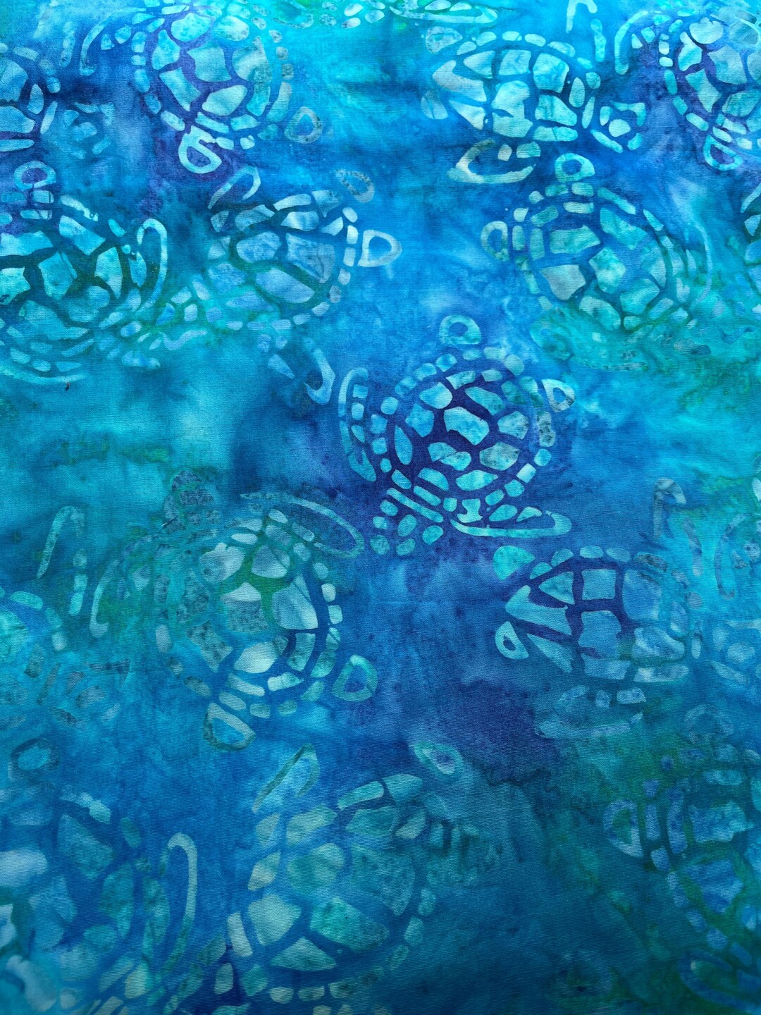 Batik Turquoise Sea Turtles Michael Miller BT6392 BTY or BTHY - Etsy