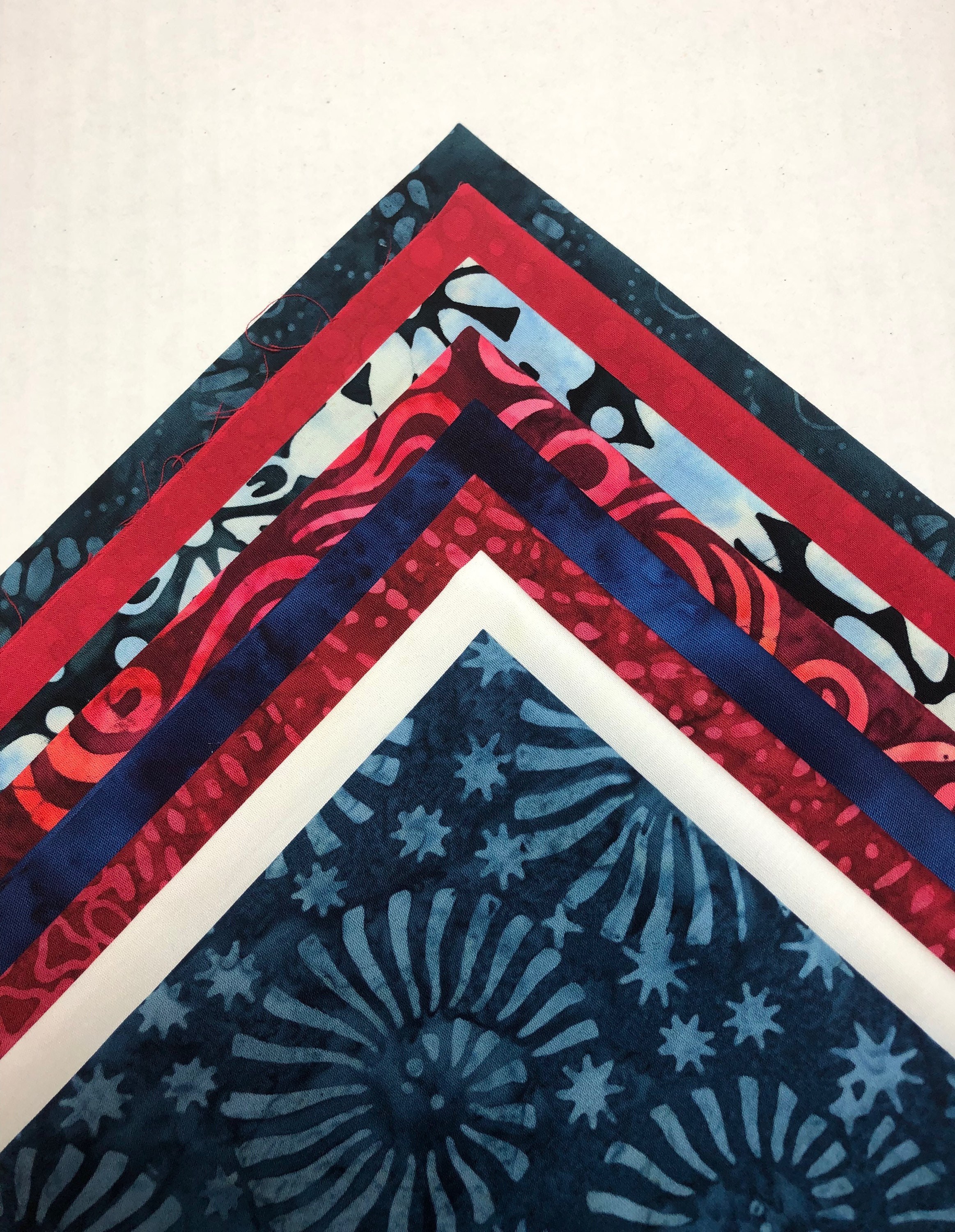 Craft Supplies & Tools red and green Fat Quarters Batik Primary Bali ...