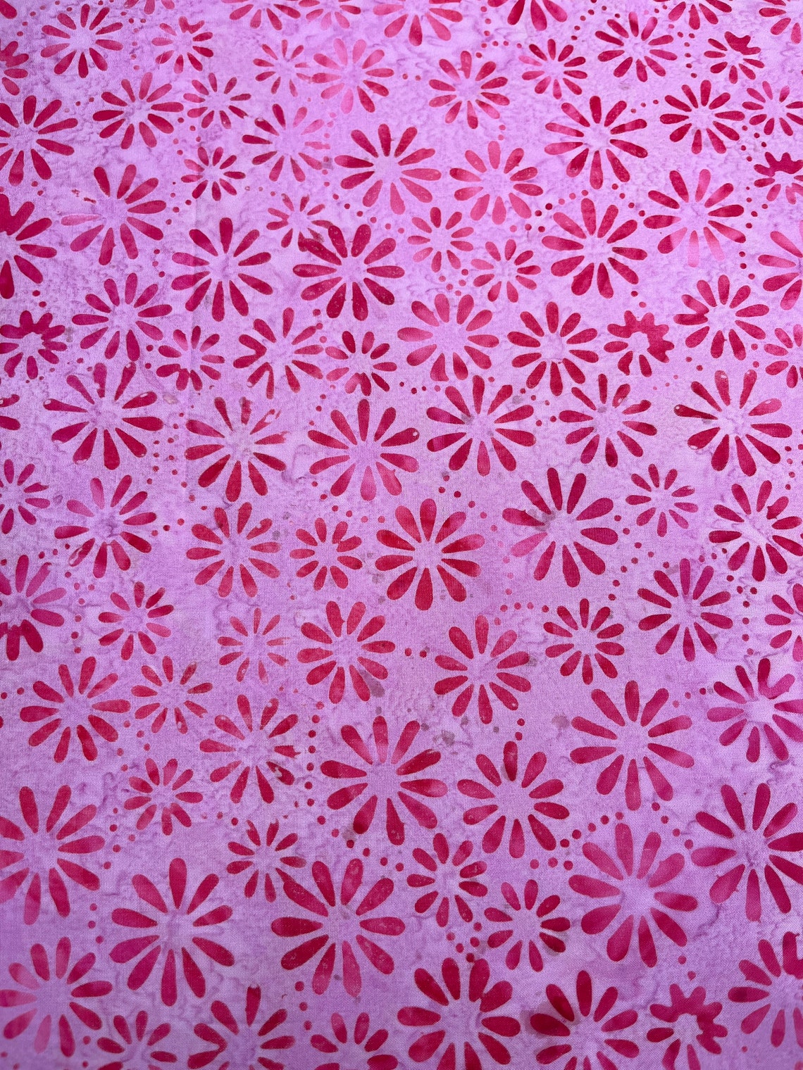 Batik Pink Daisy Batik by Benartex . BTY or BTHY - Etsy