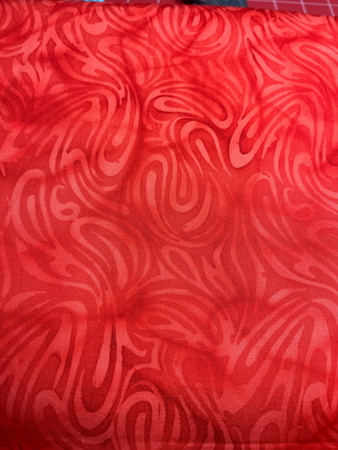Batik Red Far Out Swirl. Island Batik Woodstock BTY or BTHY. Continuous ...