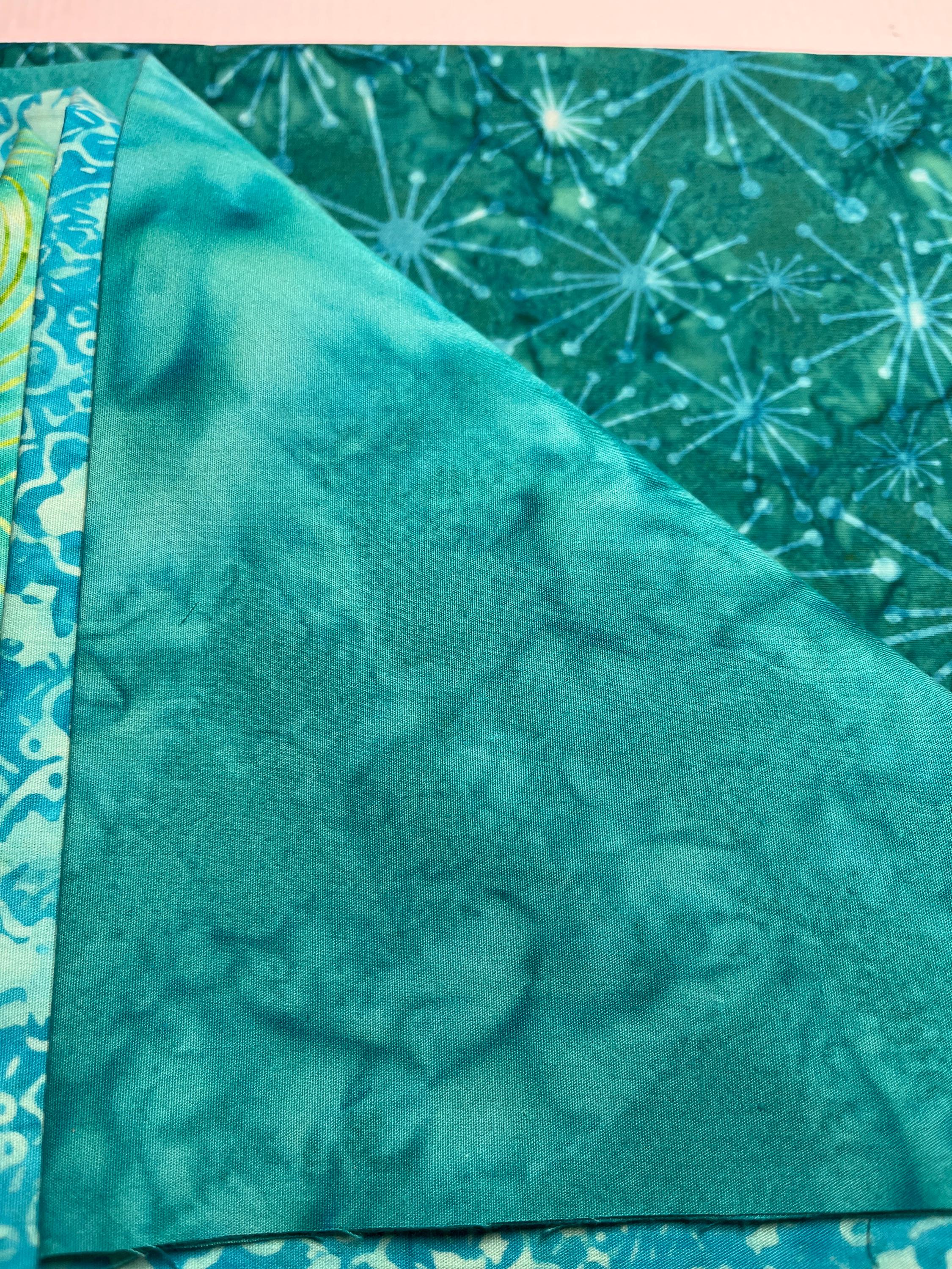 Batik Turquoise Bali Batik Fat Quarter Bundle of 7 FQ - Etsy