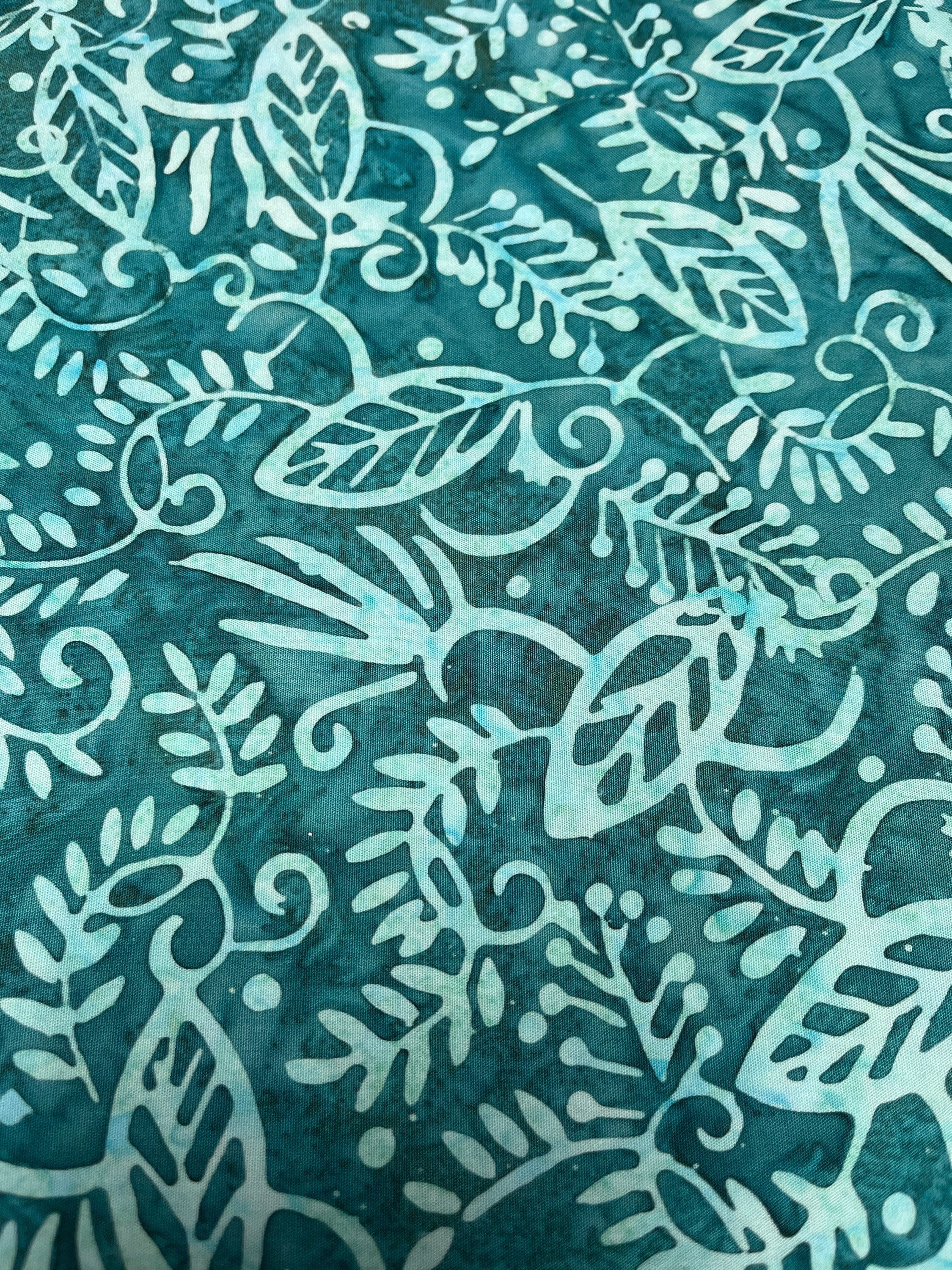 Batik Dark Teal Bali Palettes Rainforest Fabric. BTY or BTHY - Etsy