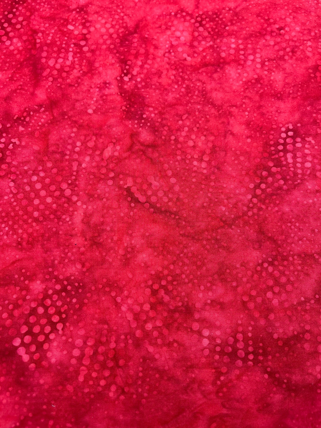 Batik Red Cherry Wavy Dots Island Batik BTY or BTHY - Etsy