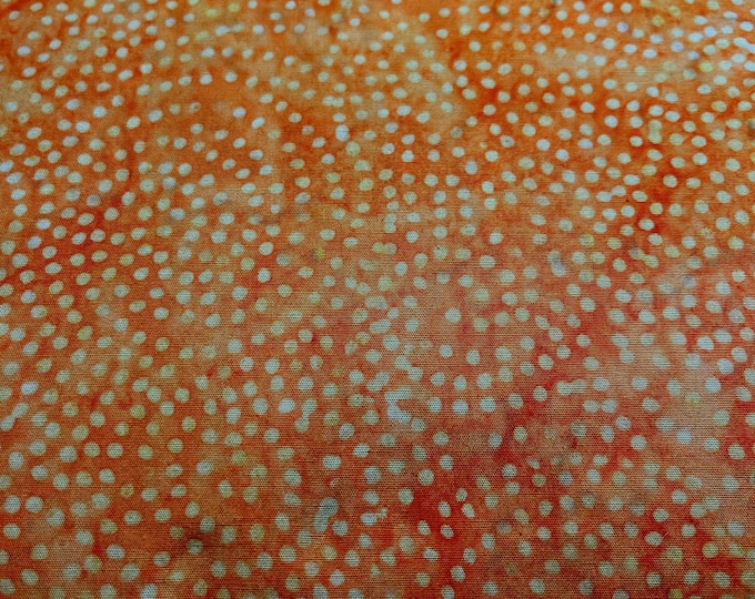 Batik Orange Paisley Dot by Island Batik BTY or BTHY. - Etsy