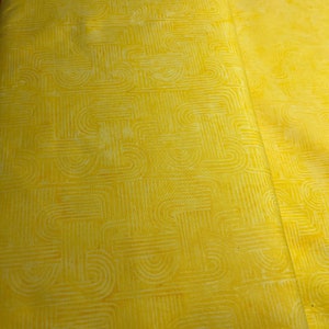 Batik Cheerful Yellow Zen Garden Fabric by Anthology Batiks. BTY or ...